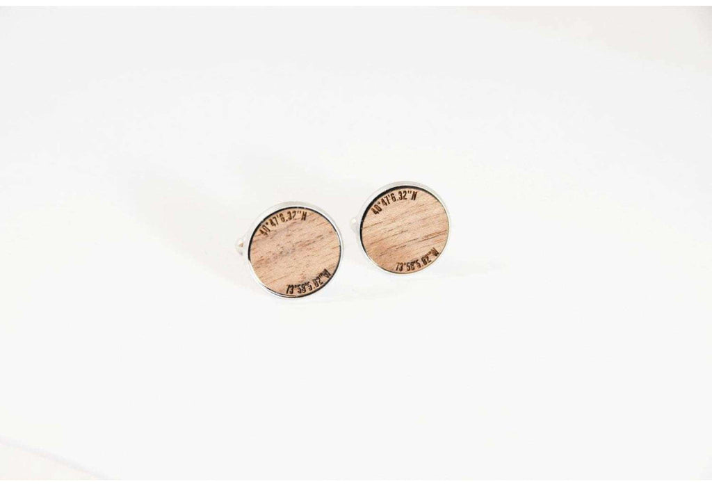 Coordinate Cufflinks Engraved GPS Coordinates – Alwedo