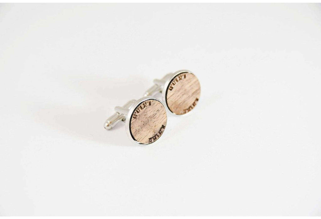 Coordinate Cufflinks Engraved GPS Coordinates – Alwedo