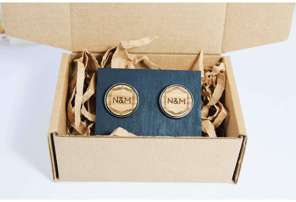 Custom Engraved Initials Monogram Cufflinks – Alwedo